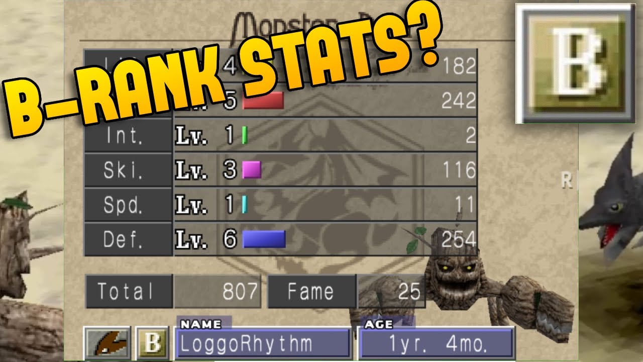 Getting to B Rank with TERRIBLE Stats - Monster Rancher 2DX - YouTube