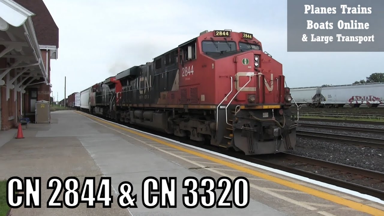 CN M397 CN 2844 & CN 3320 Locomotives Manifest Train Strathroy Sub - YouTube