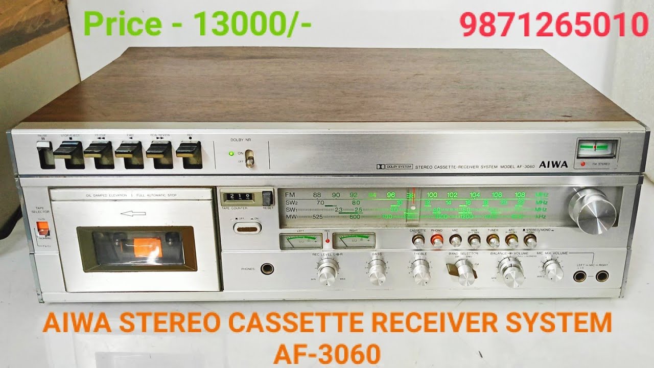 AIWA STEREO CASSETTE RECEIVER SYSTEM AF-3060 Price - 13000/- Only ...