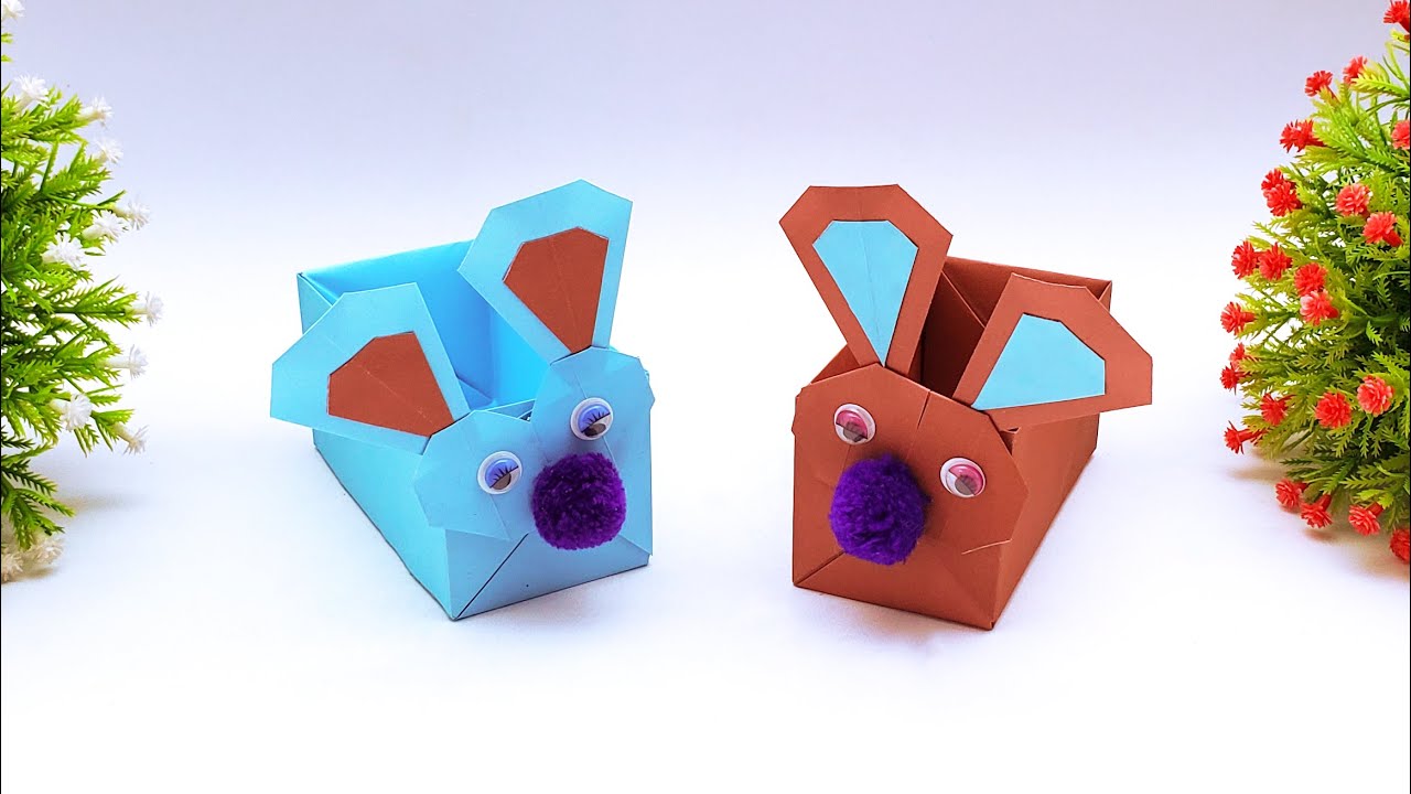How To Make Easy Paper Bunny Box For Children's | Paper Rabbit Bunny ...