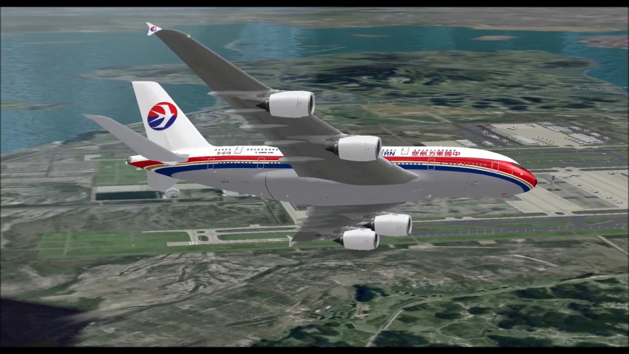 AIRBUS A380 800 CHINA EASTERN AIRLINES TAKE OFF FROM INCHEON SEOUL INTL ...