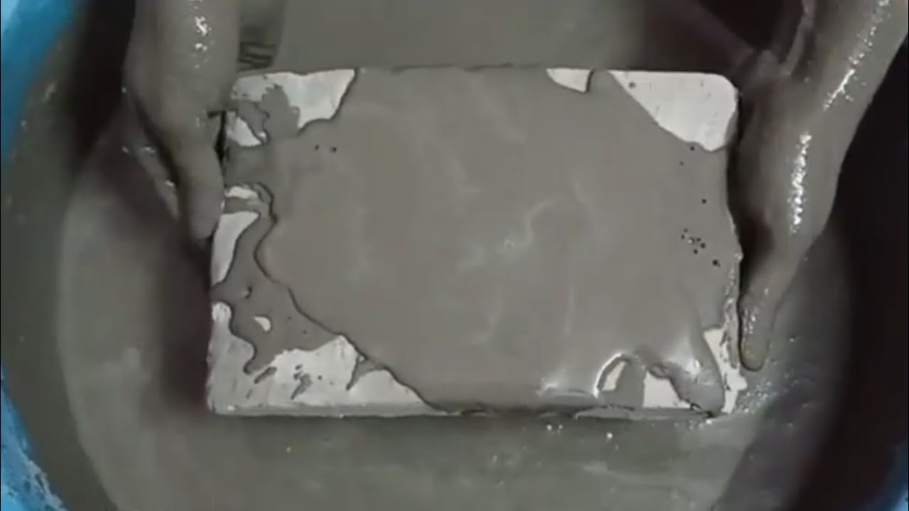 Soft Crunchy Creamy Pure Cement Slabs Crumbling in💦 & Paste Mixing ...