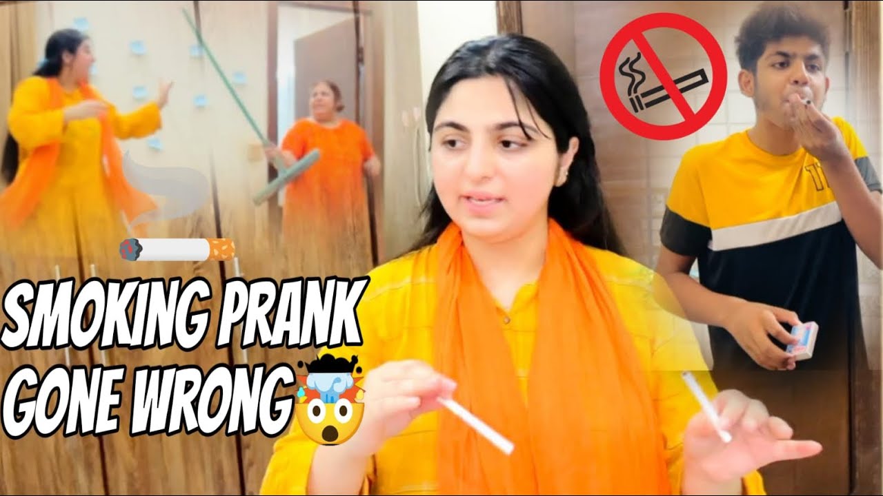 BROTHER CIGARETTE PRANK GONE WRONG🚬😳|MAMA NAY KI PITAI😭|SMOKING PRANK😂 - YouTube