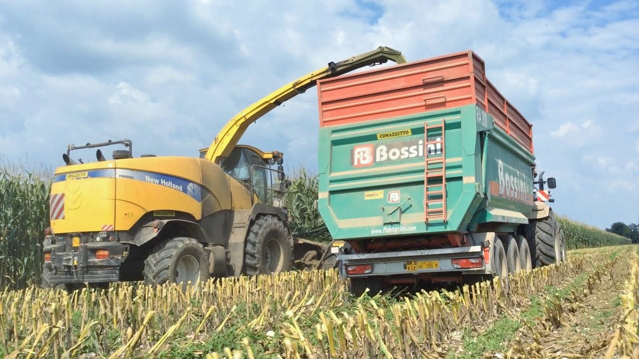 Trinciato Mais 2014 New Holland FR 9090 + kemper 10 File + Case Puma ...