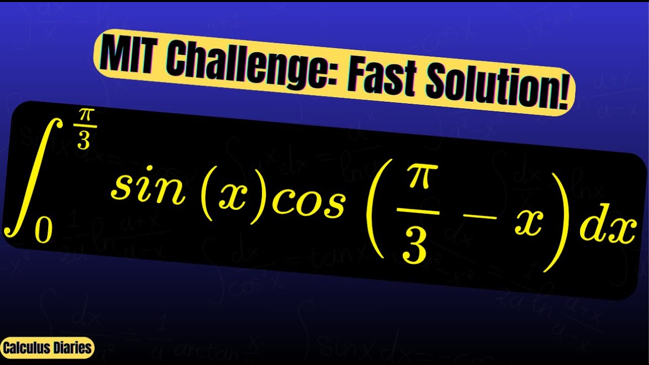 MIT Calculus Challenge: Fast Solution Using King’s Property - YouTube
