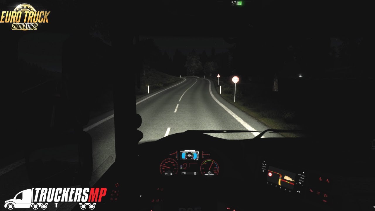 Bright Lights helps at Night | ETS2 Multiplayer | Truckers MP 60 FPS ...