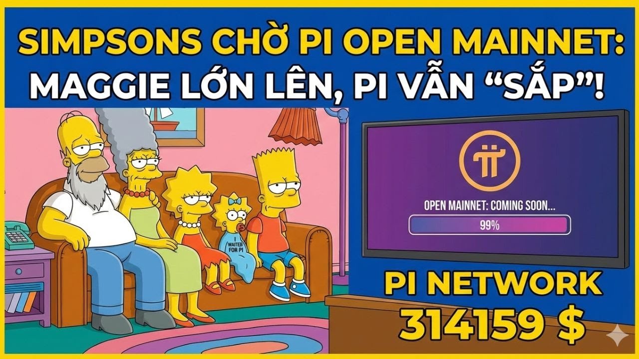 Gia đình Simpsons chờ Pi Open Mainnet: Maggie lớn lên, Pi vẫn ‘sắp ...