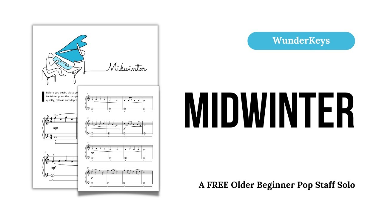 Midwinter - a FREE Older Beginner Pop Staff Christmas Solo by Andrea ...