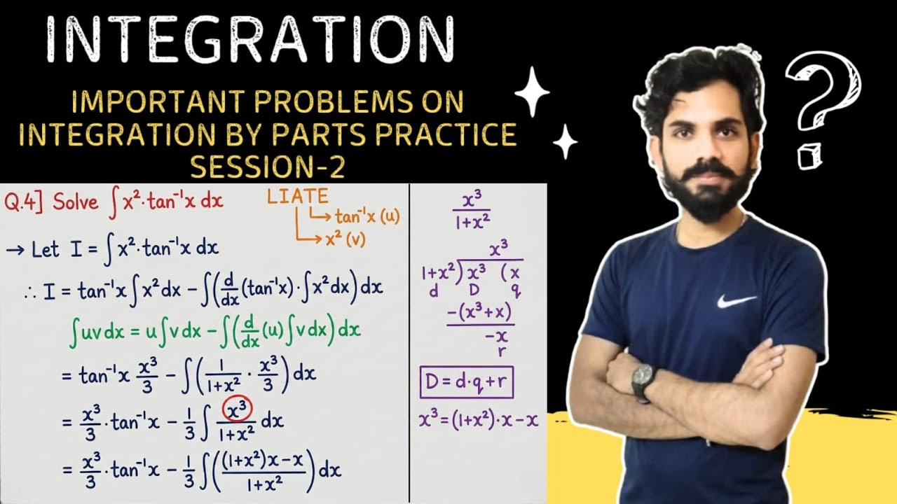 Integration Lecture 24: Important Numericals on Integration by Parts ...