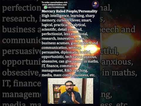 बुध प्रधान लोग Mercury People/Personality #astrology#horoscope#jyotish# ...