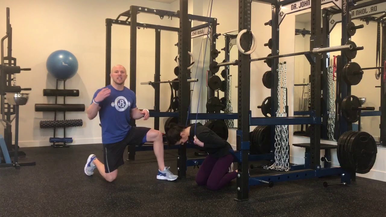 Banded Kneeling Ab Crunch - YouTube