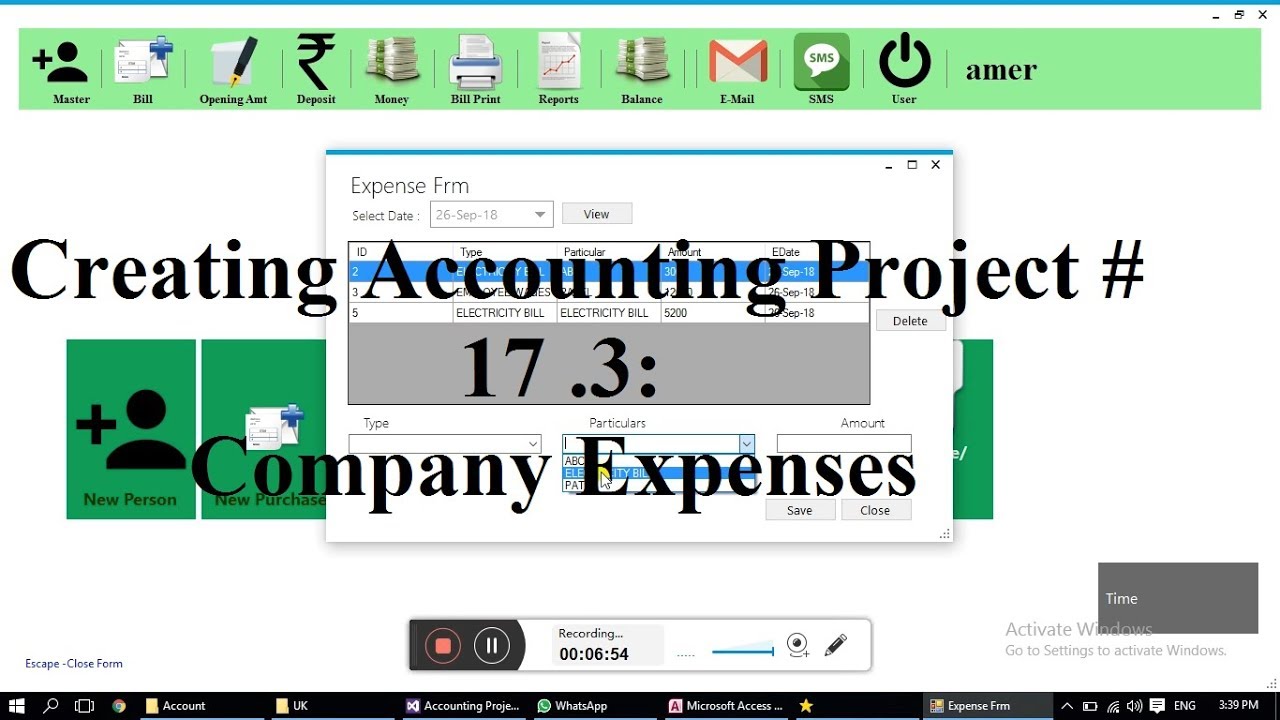 Creating Accounting Project # 17 .3 : Company Expenses - YouTube