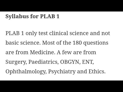 PLAB 1 SYLLABUS / FEE / EXAM CENTERS /COMPLETE DETAIL - YouTube