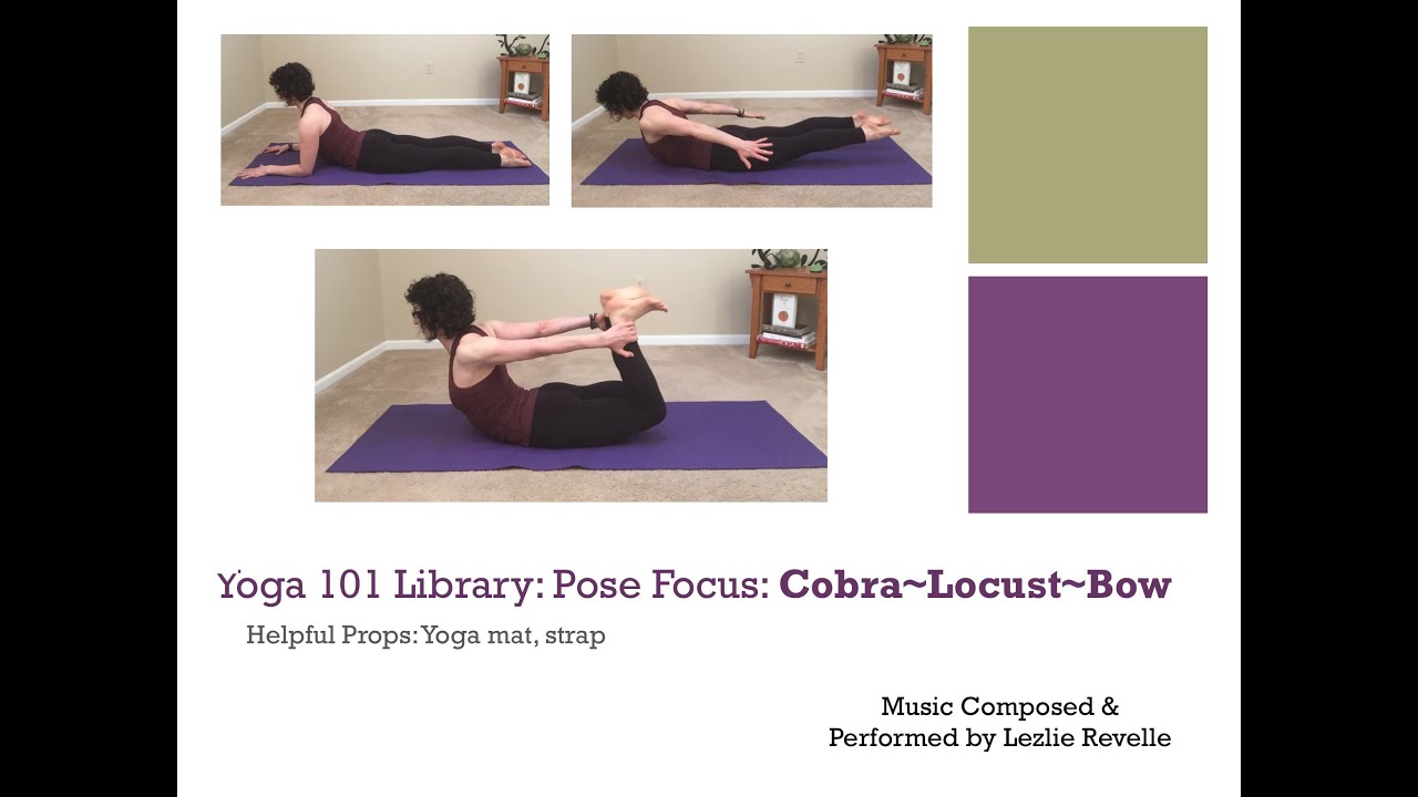 Yoga 101 Library: Pose Focus: Cobra~Locust~Bow Poses - YouTube
