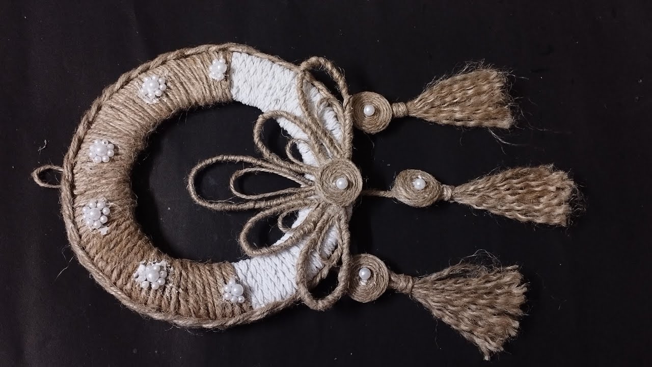 Handmade jute wall hanging/ home decor/ jute craft ideas/ #jute #cotton ...