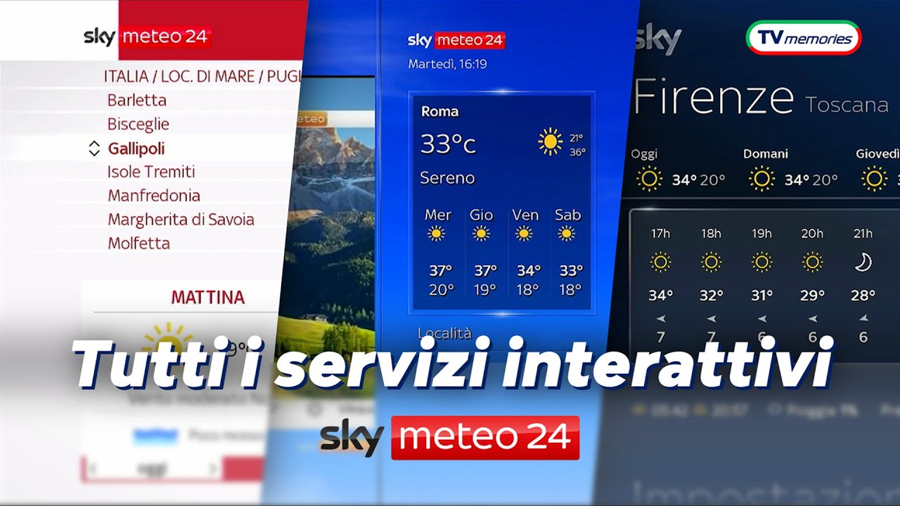 Tutti i servizi interattivi di Sky Meteo 24 [My Sky HD vs Sky Q vs Sky ...