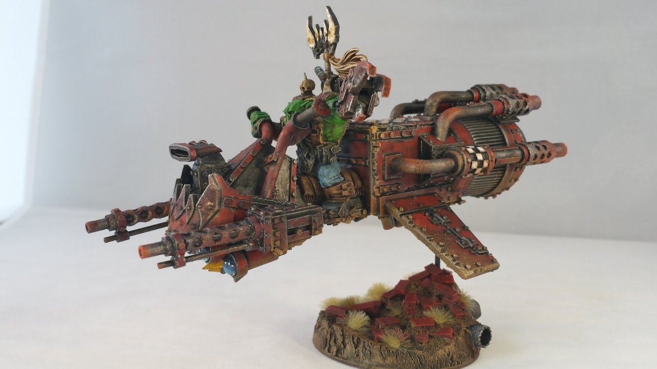 Warhammer 40k Ork Army Jet Bike war boss - YouTube