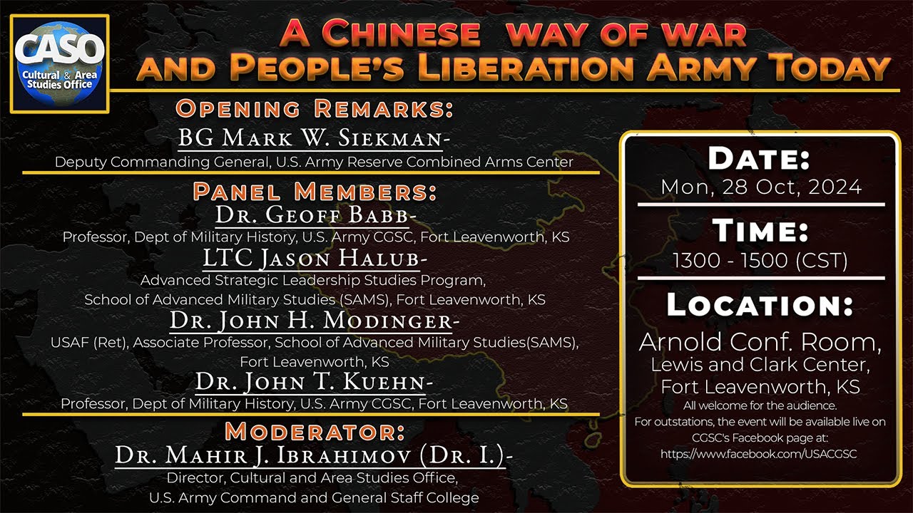 A Chinese Way of War and People's Liberation Army Today - YouTube