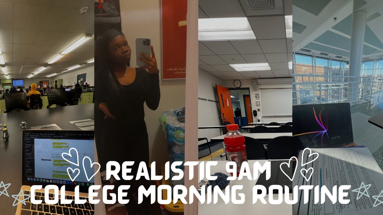 REALISITIC 9AM COLLEGE MORNING ROUTINE - YouTube