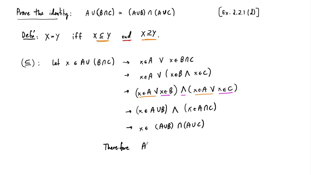 Example: Set Equivalence with Logic - YouTube