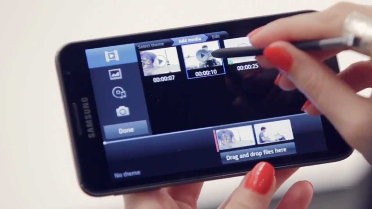 Samsung Galaxy Note - Music to Life - Video Editing! - YouTube