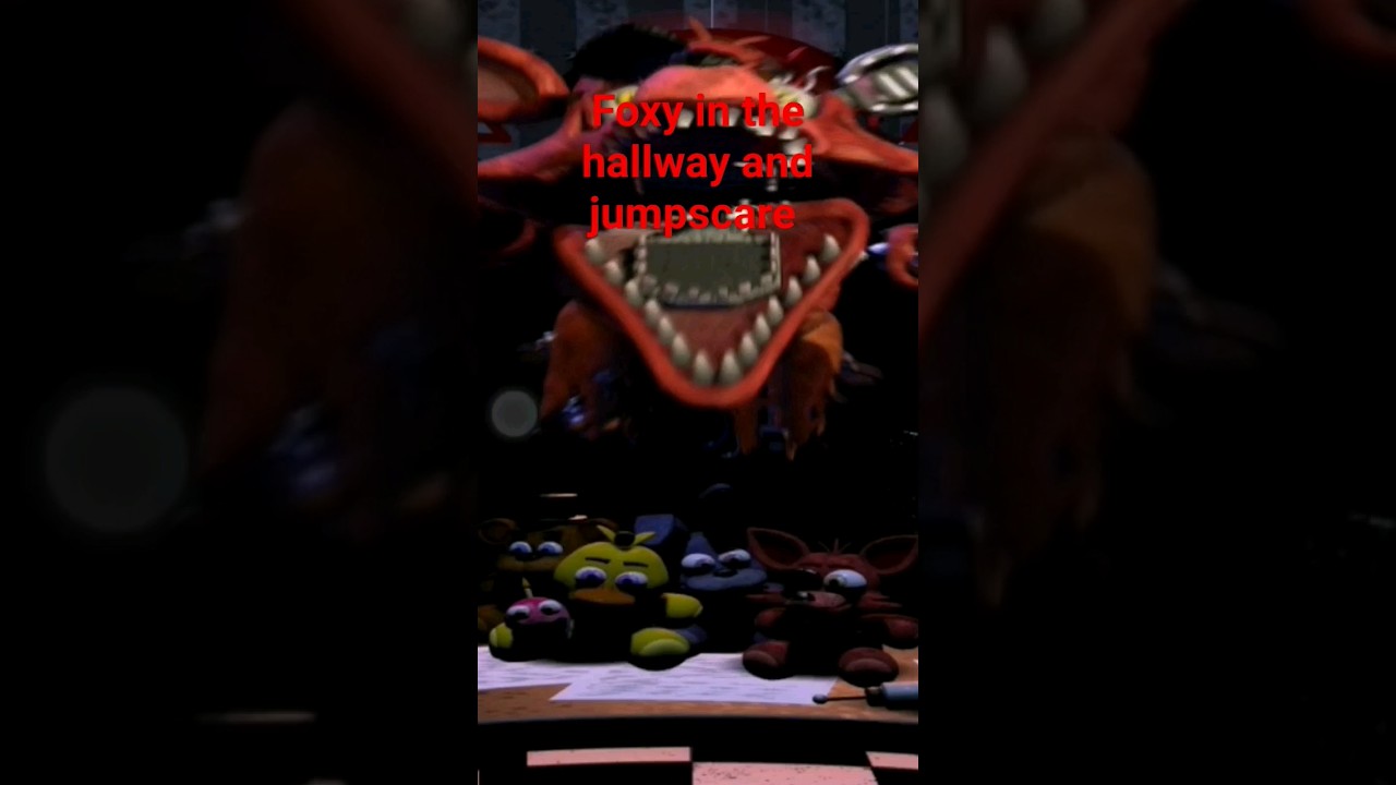 #fnaf2 Withered Foxy in the hallway and jumpscare - YouTube