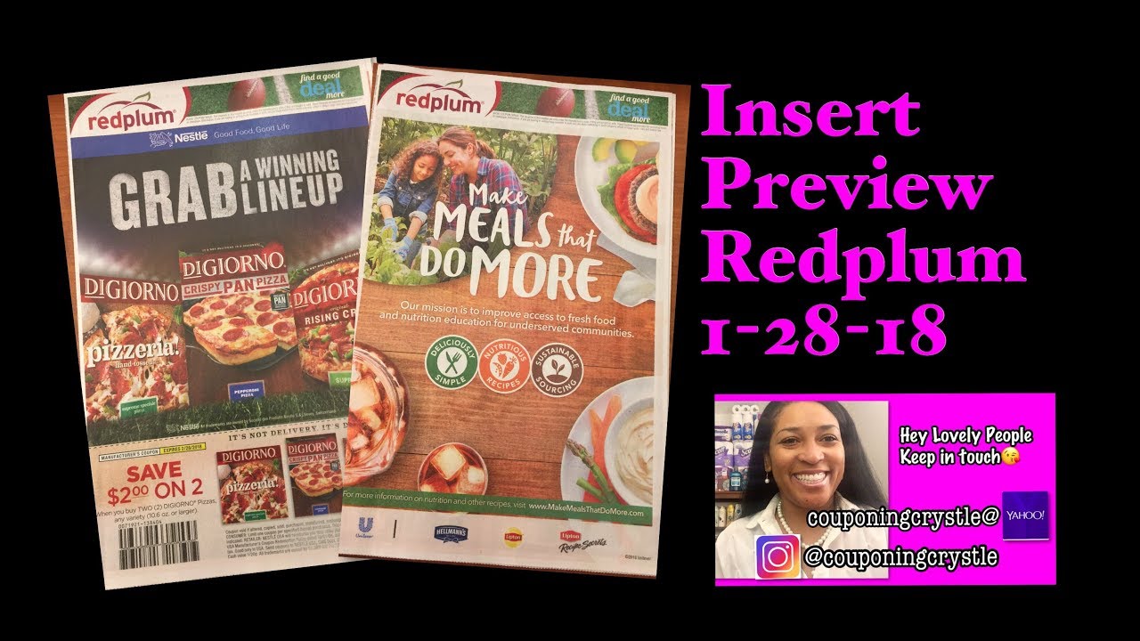 Insert Preview Redplum 1-28-18~ what’s the coupons for this Sunday ...