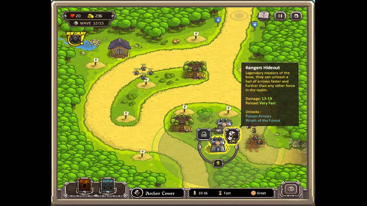 Kingdom Rush - Silveroak Outpost Normal Campaign - YouTube