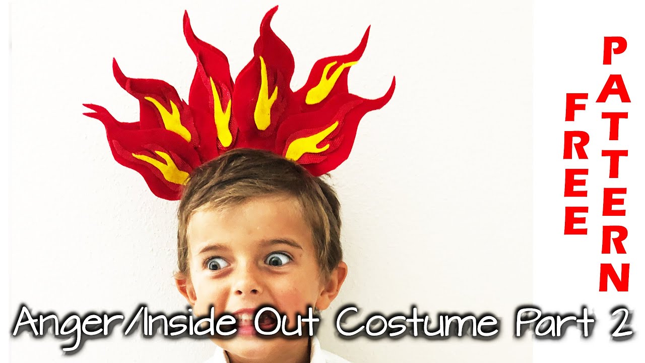 HOW TO MAKE AN EASY ANGER from INSIDE OUT COSTUME PART 2 - Fire ...