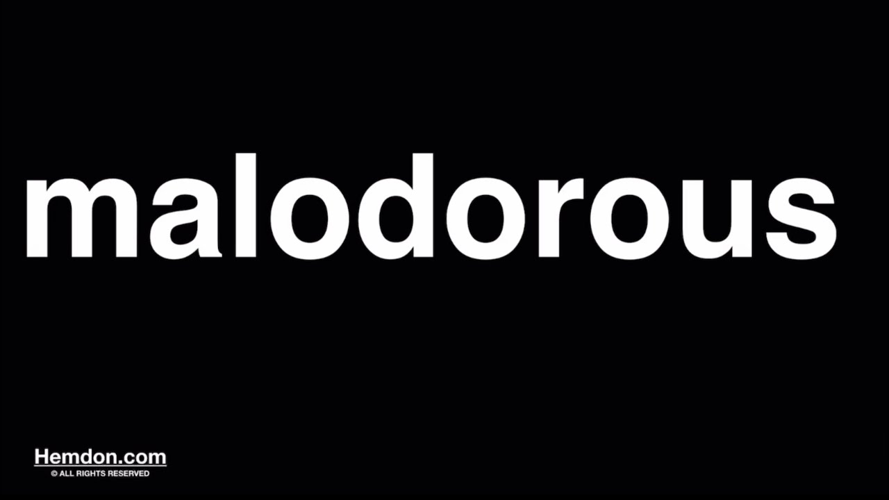 Malodorous meaning in Hindi - YouTube