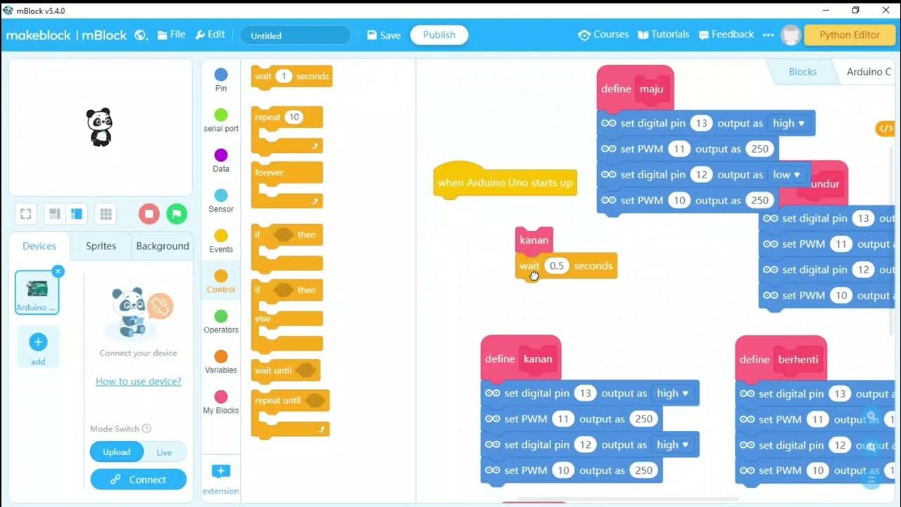 Memprogram Robot Menggunakan Mblock - YouTube
