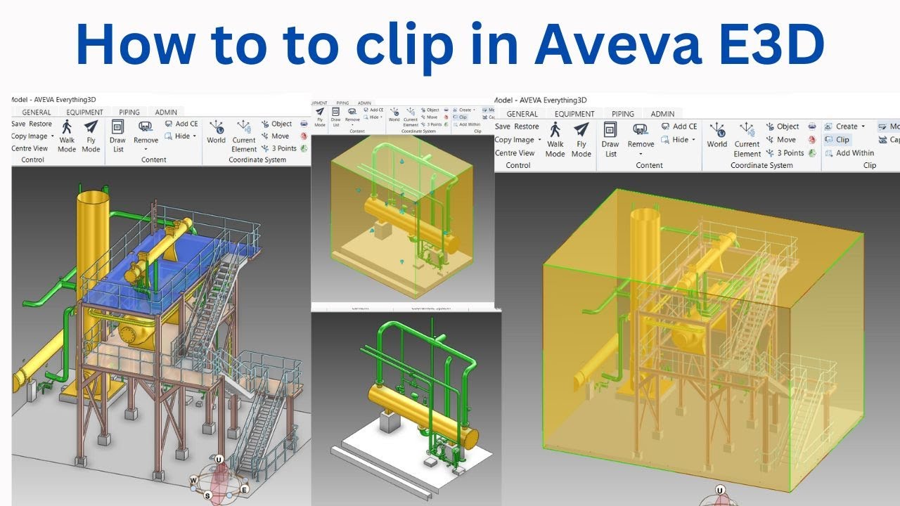 Aveva E3D tutorial for beginner clipping view in E3D | how to clip in aveva e3d - YouTube