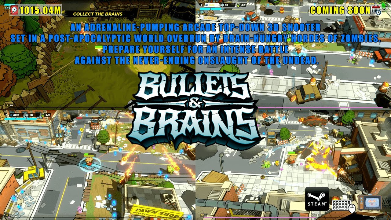 Bullets & Brains: [PC] - Adrenaline-pumping arcade top-down 3D shooter ...