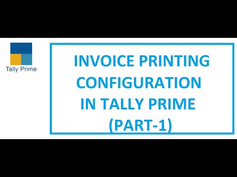 #1 Sales Invoice printing configuration in Tally Prime | Invoice ...