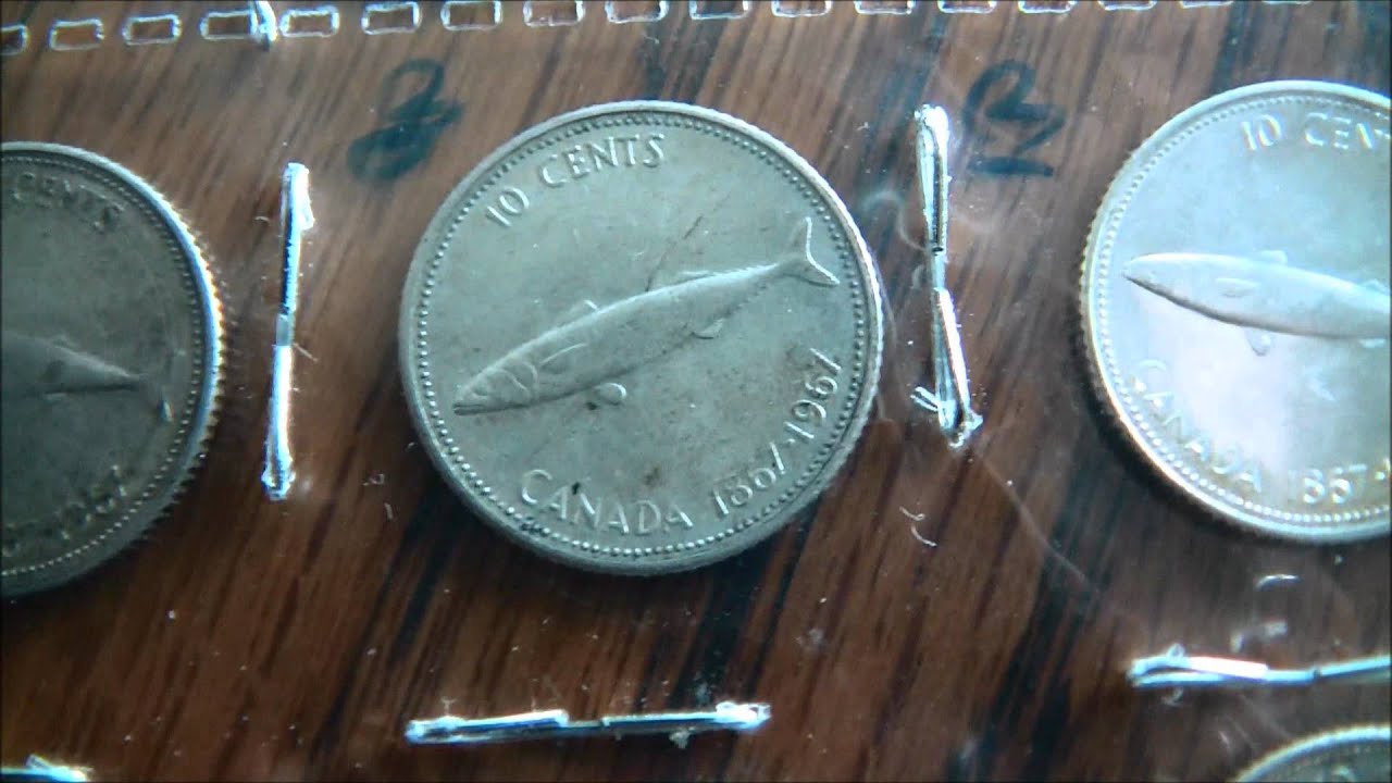 Elizabeth II 10 Cents CAD Silver Coin 1867 1967 YouTube