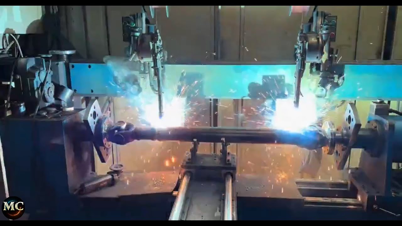 The mass production process of drive shafts - YouTube