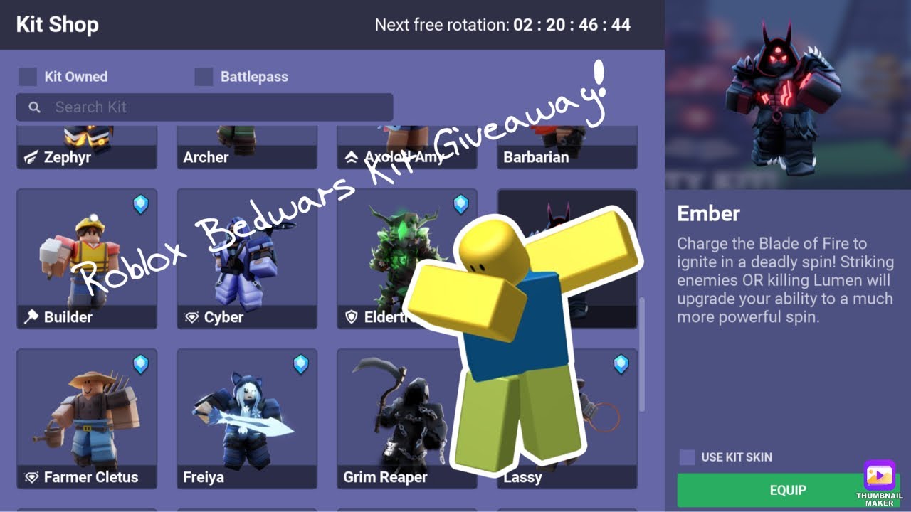 Bedwars dream kit | GIVEAWAY - YouTube