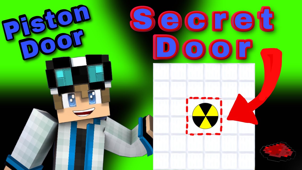 Secret Piston Door in Minecraft Tutorial - YouTube