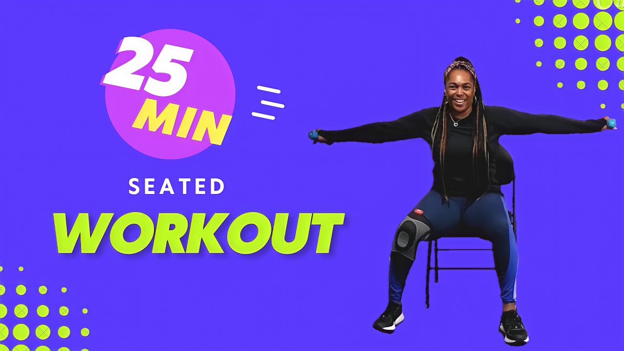 25 Minute Seated Dance & Dumbell workout - YouTube