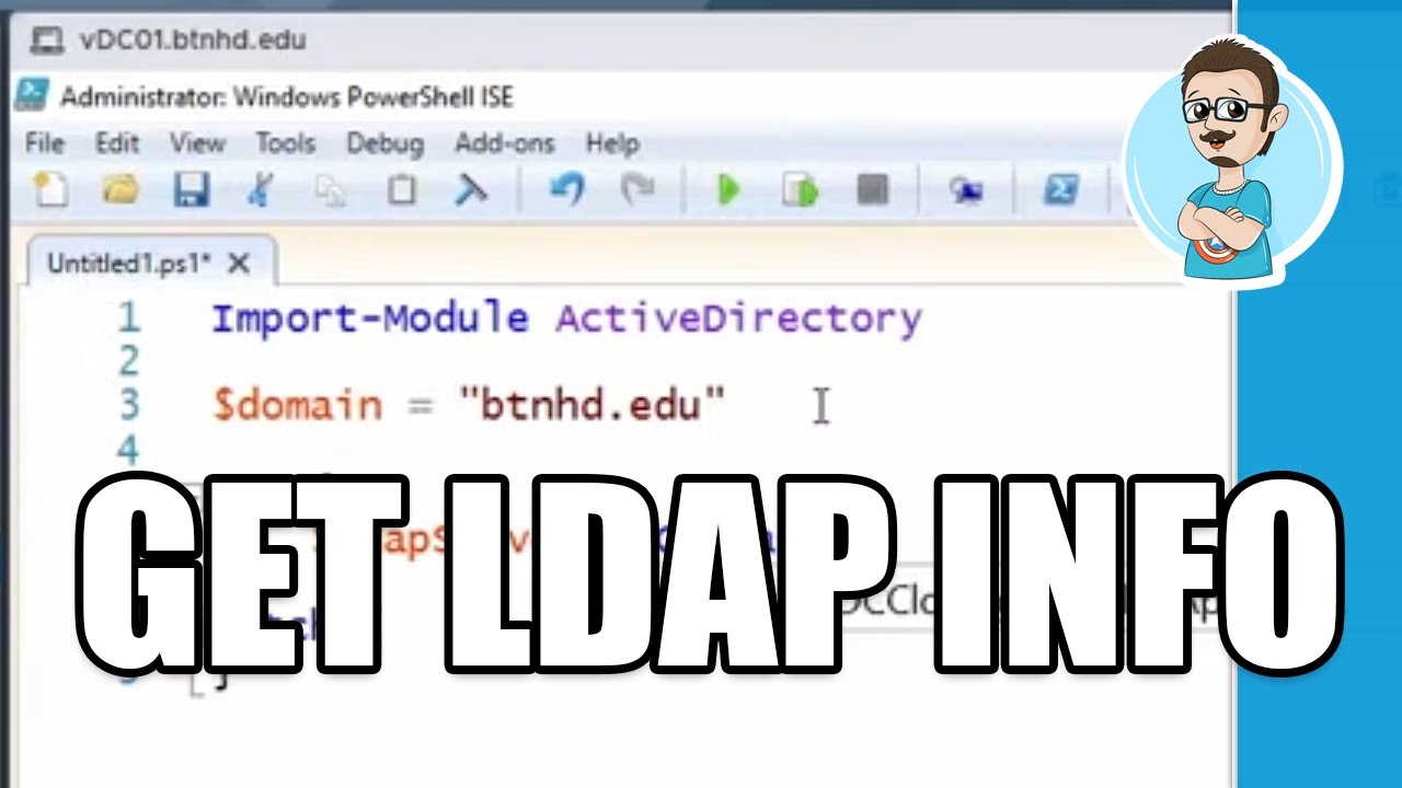 The Server Room Clips Get Ldap Server From Domain With Powershell Youtube