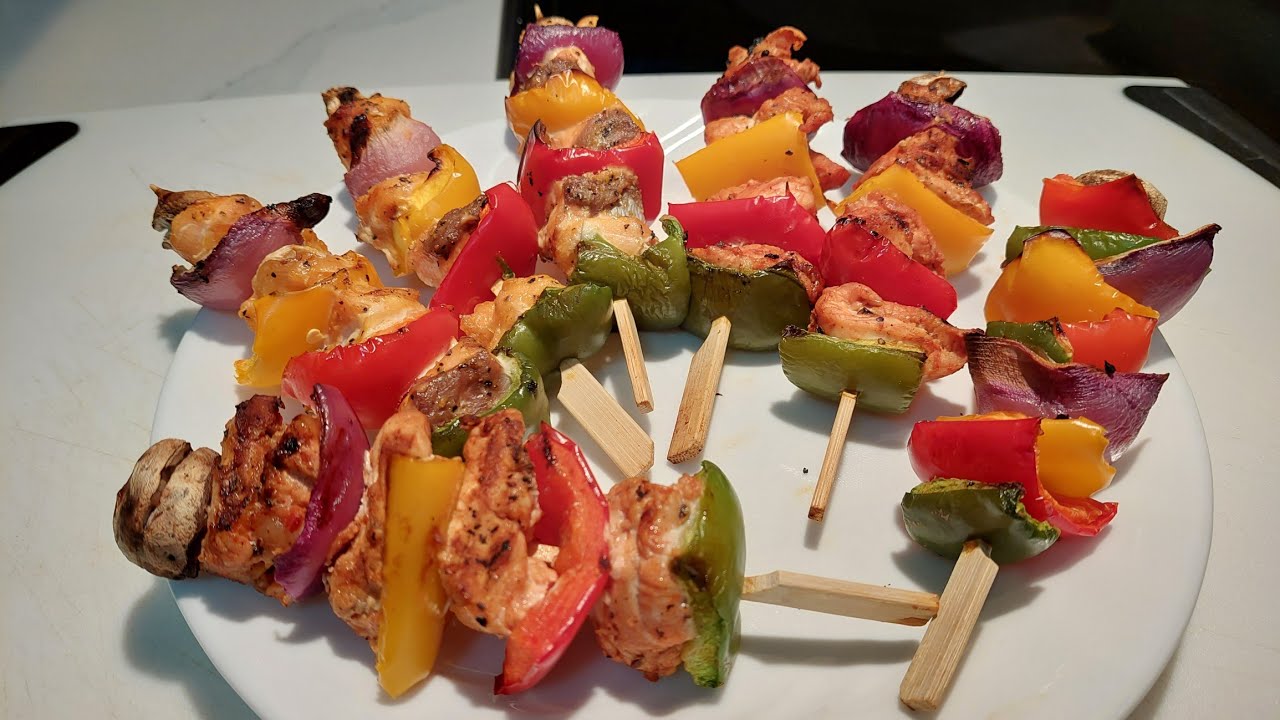 COMO HACER PINCHOS DE POLLO Y SALMON | CHICKEN & FISH KABBOBS - YouTube