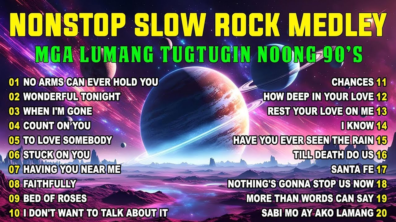 SLOW ROCK MEDLEY COLLECTION 💖 NONSTOP SLOW ROCK LOVE SONGS 80S 90S 💖 ...