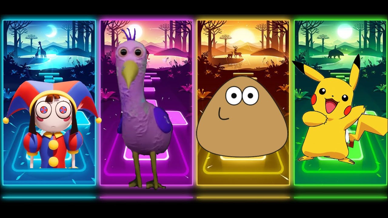 Pomini 🆚 Opila 🆚 Pou 🆚 Pickachu Coffin Dance Music Game Play - YouTube