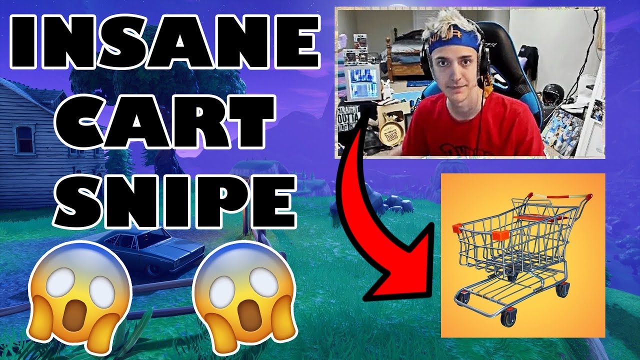 INSANE CART SNIPER SHOT BY NINJA! (DAILY FORTNITE WTF CLIPS #1) - YouTube