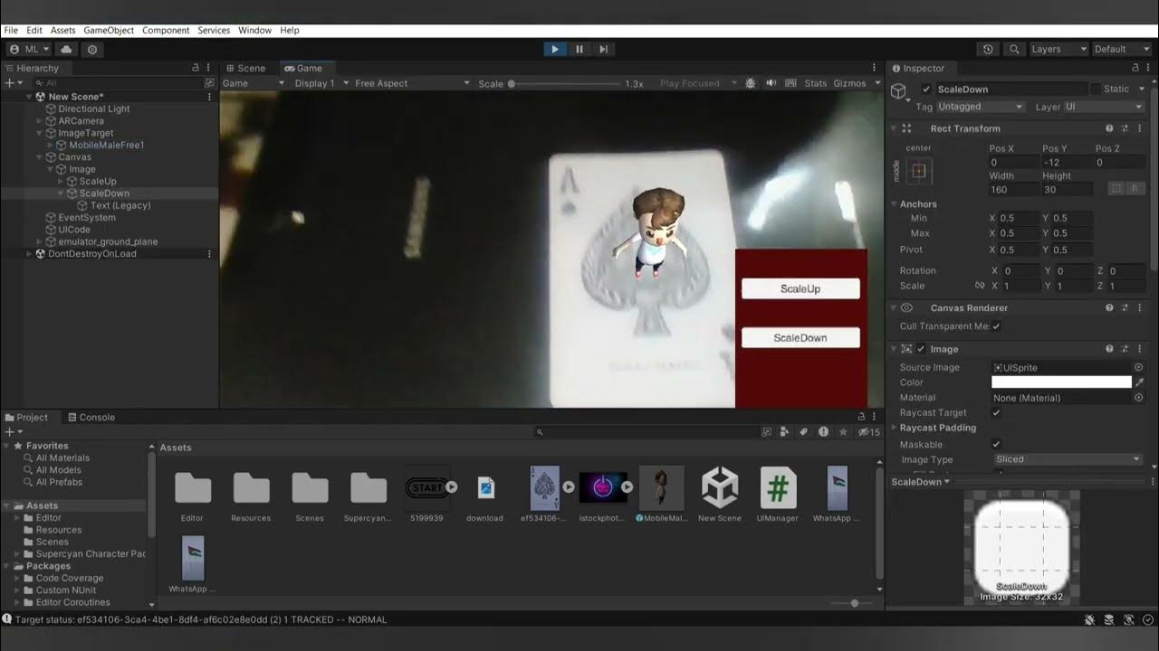 Unity &AR: User Interface(UI) AR model with Unity & Vuforia. - YouTube