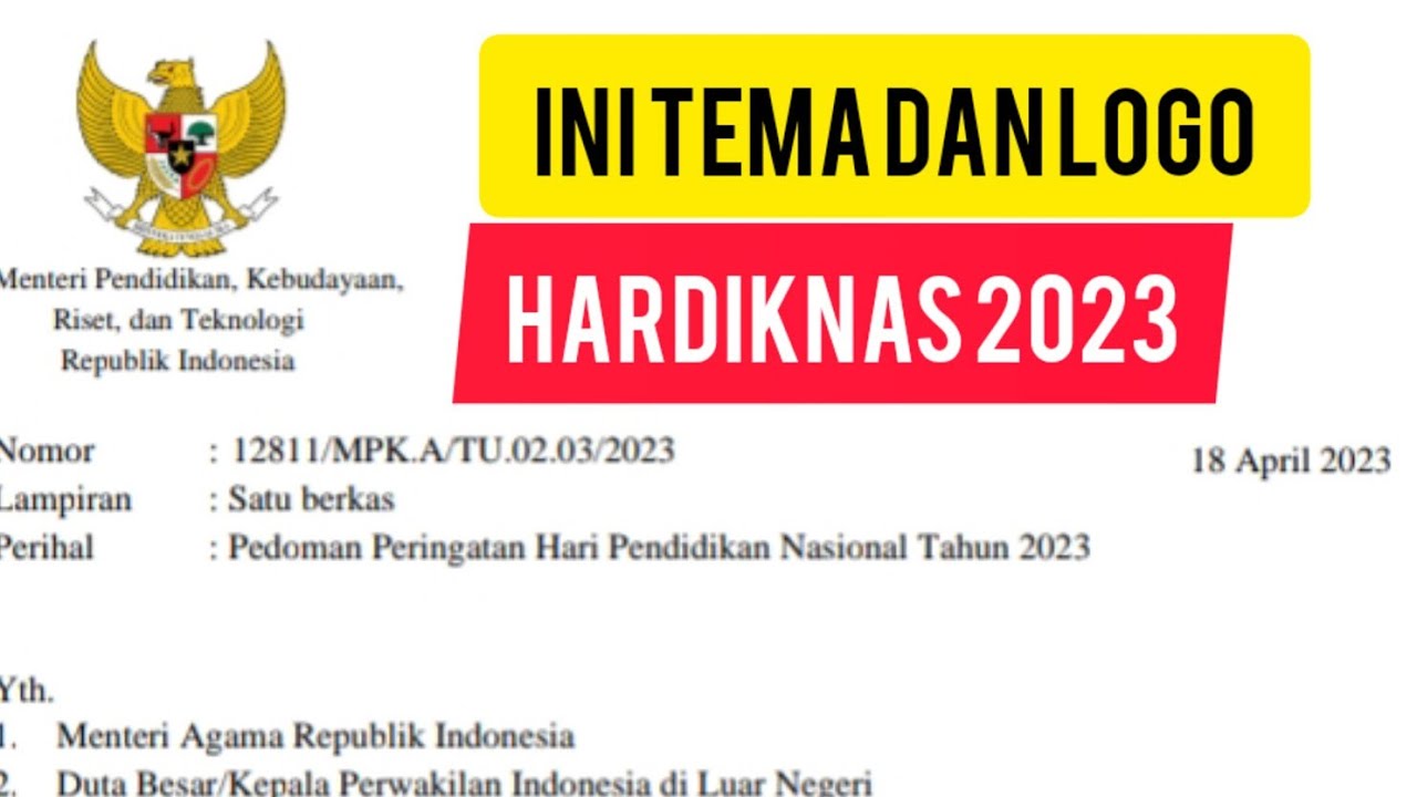Ini Tema dan Logo HARDIKNAS 2023 // Hari Pendidikan Nasional 2023 - YouTube