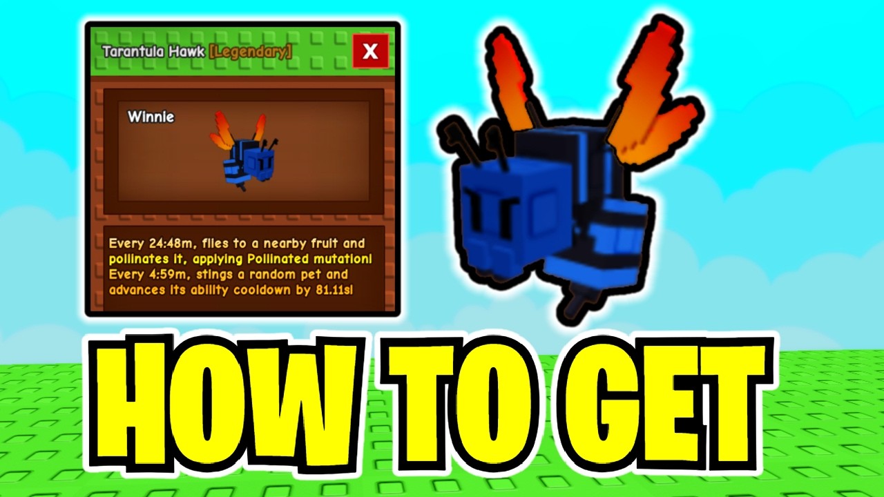 How To GET TARANTULA HAWK & SHOWCASE In GROW A GARDEN! (FULL GUIDE ...
