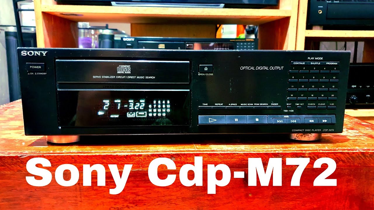 Sony Cd player.CDP-M72 Digital optical - YouTube