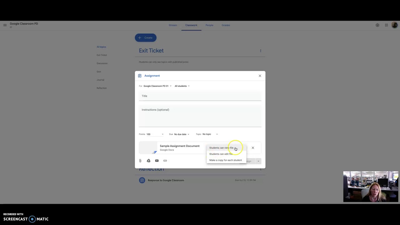 Assignment Attachments in Google Classroom - YouTube