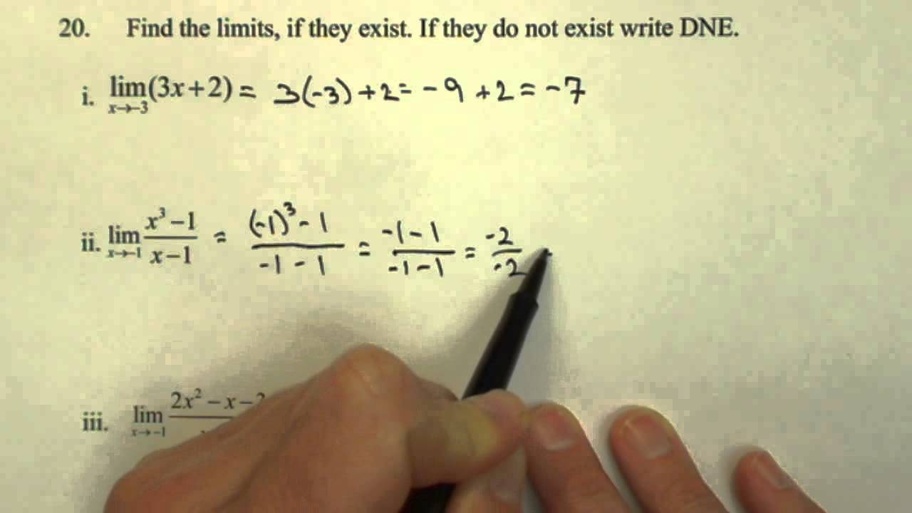 Calculating Limits via direct substitution Calc1 20 - YouTube
